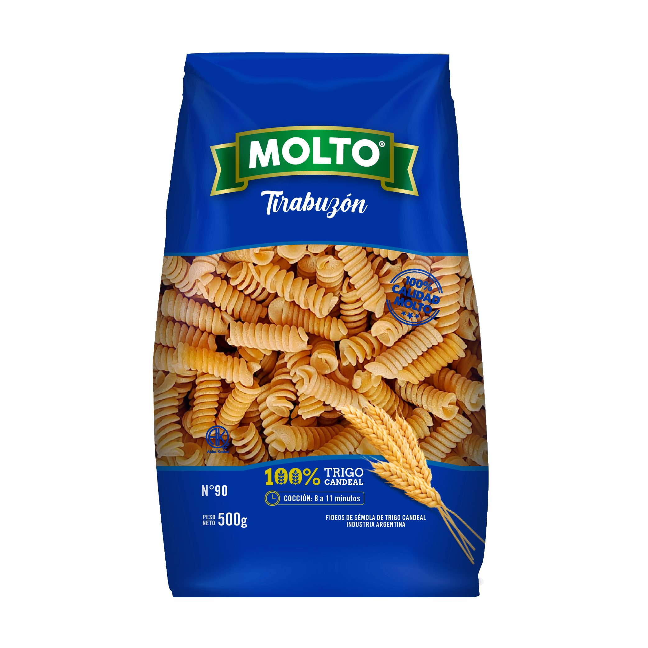 FIDEO TIRABUZÓN MOLTO 500 GR – Distribuidora Regio